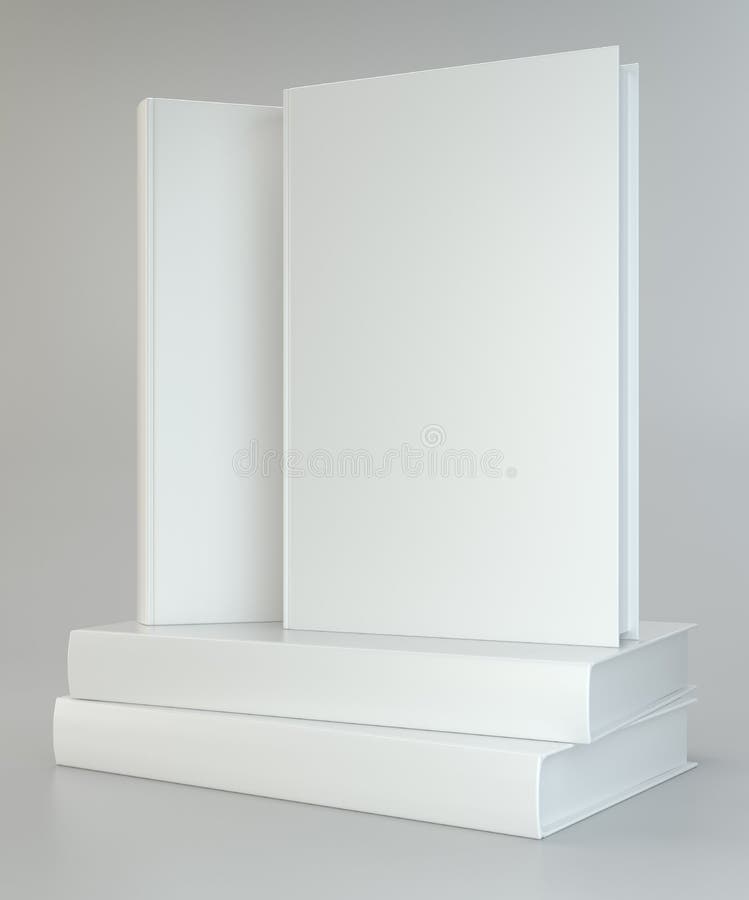White Stack of Books on Gray Background. Stock Illustration ...