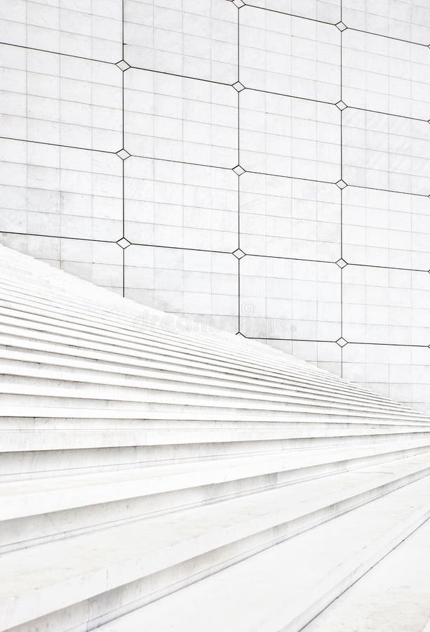 White Stair Steps and Wall Architecture Background Stock Photo - Image ...