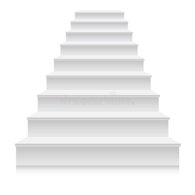 White Stair Template Front View 3D Isolated Vector Stock Vector ...
