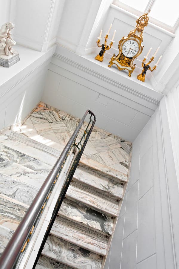 White stairs. editorial stock image. Image of residence - 23448514