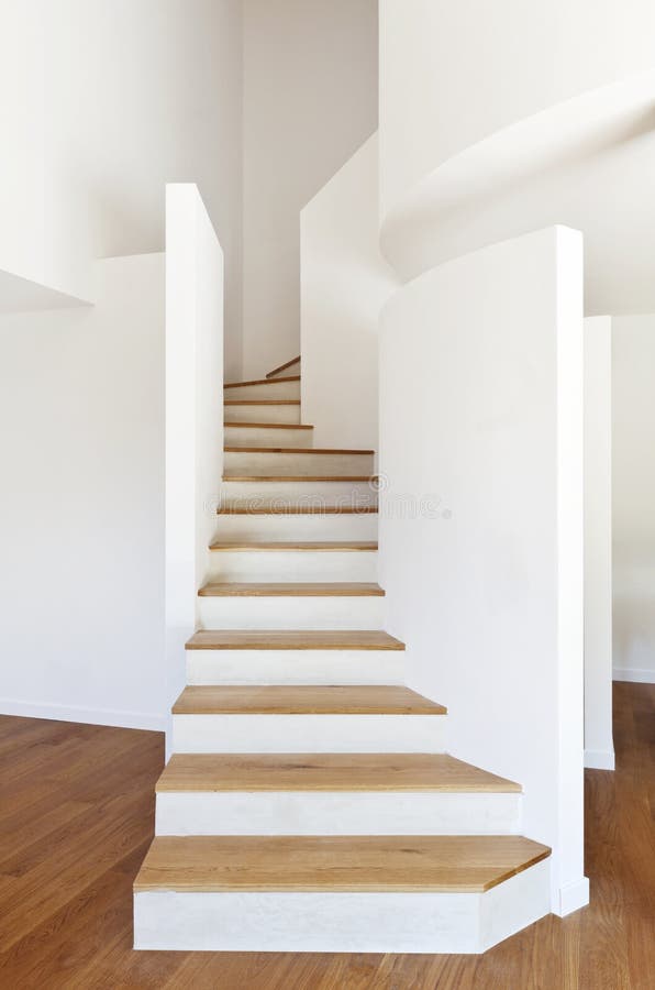 White stairs stock image. Image of parquet, house, habitation - 26100279