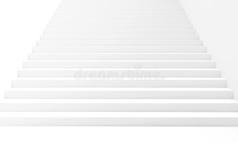 White Stairs on White Background. Realistic 3d Staircase. Interior ...