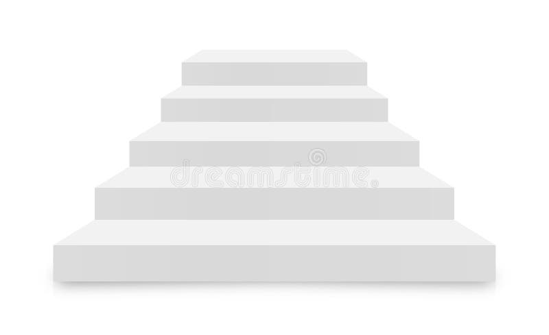 Realistic 3d Staircase. Steps Up, White Stair Isolated on Transparent ...