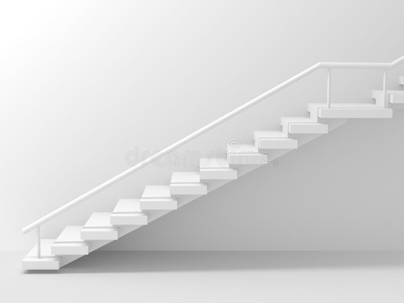 White Stairs Over Abstract Background Stock Illustration - Illustration ...