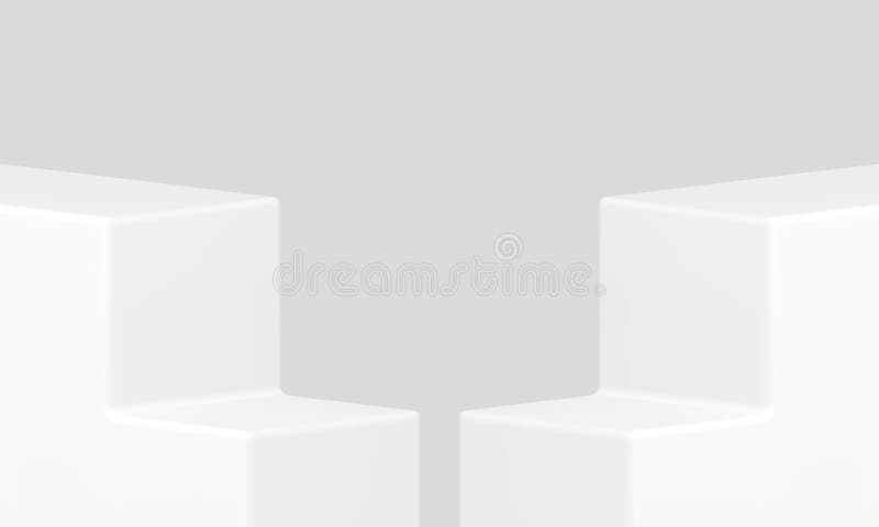 White Stairs Podium Win Steps Progress Champion Level 3d Design ...