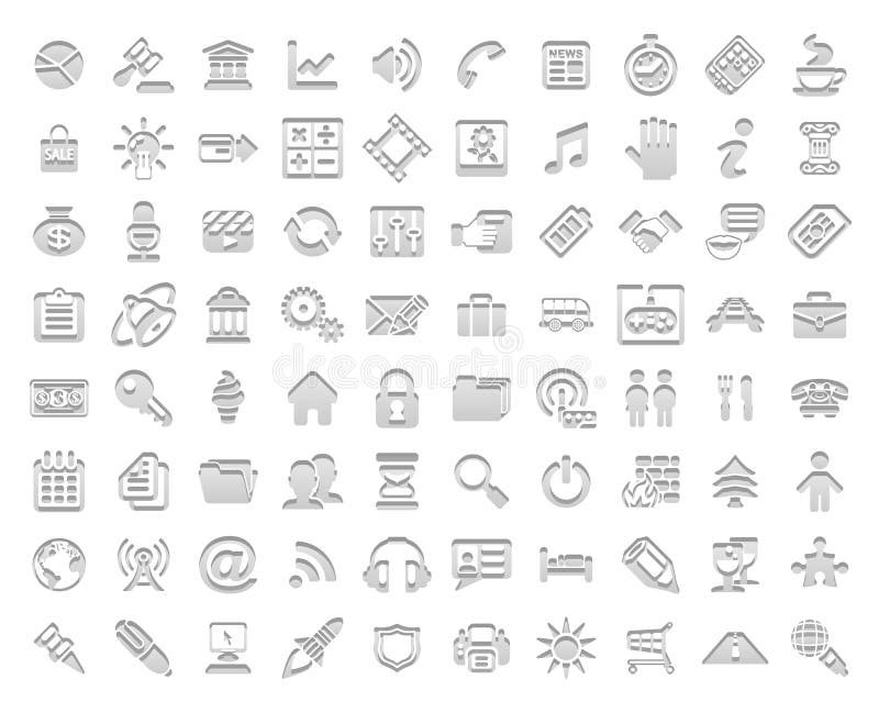 3d white web icons stock vector. Illustration of design - 895811