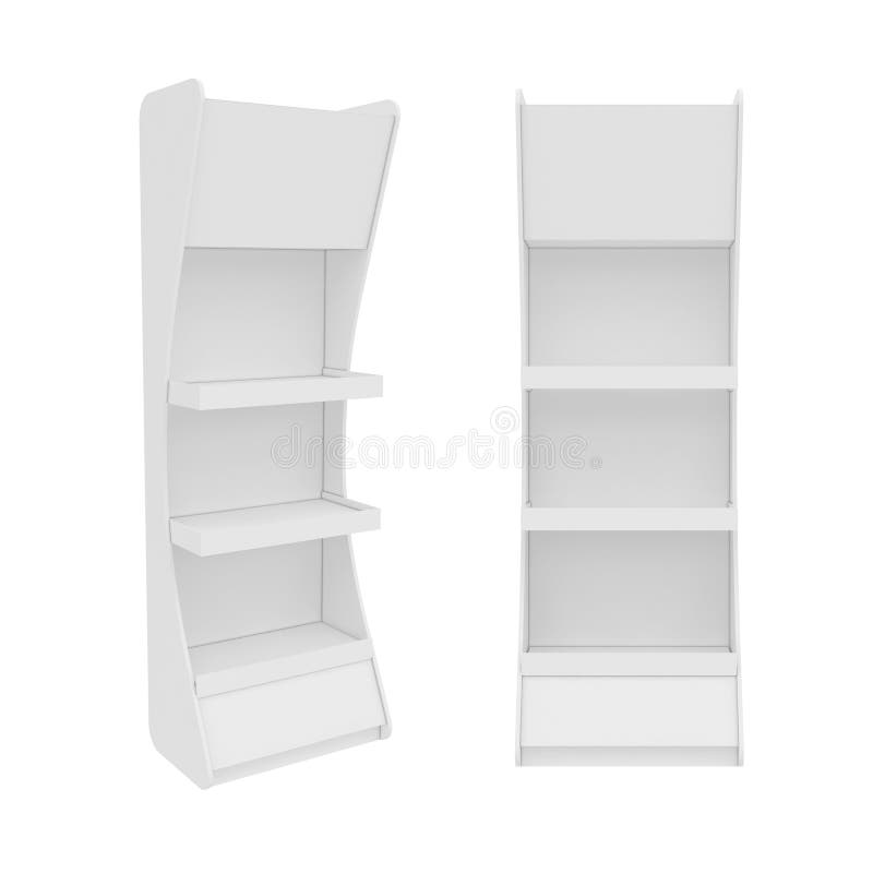 White Stand Isolated on White Background, 3D Rendering Stock ...