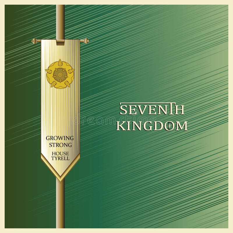 White Standard with the Flower and Text GROWING STRONG. Editorial ...