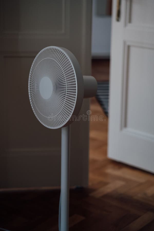 White Standing Fan in a Room Stock Image - Image of equipment, cool ...