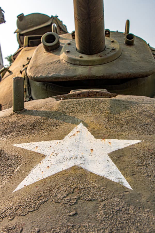 White Star on the Front of an Old Russian Tank Stock Photo - Image of ...
