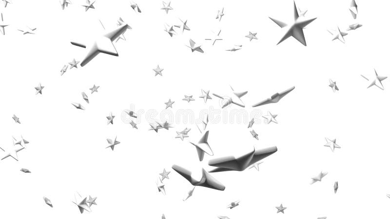White Star Objects on White Background. Stock Video - Video of object ...