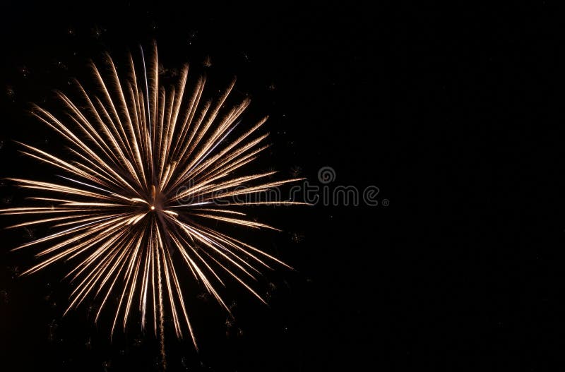 Large Starburst Firework with White Center Transitioning To Red Then To ...