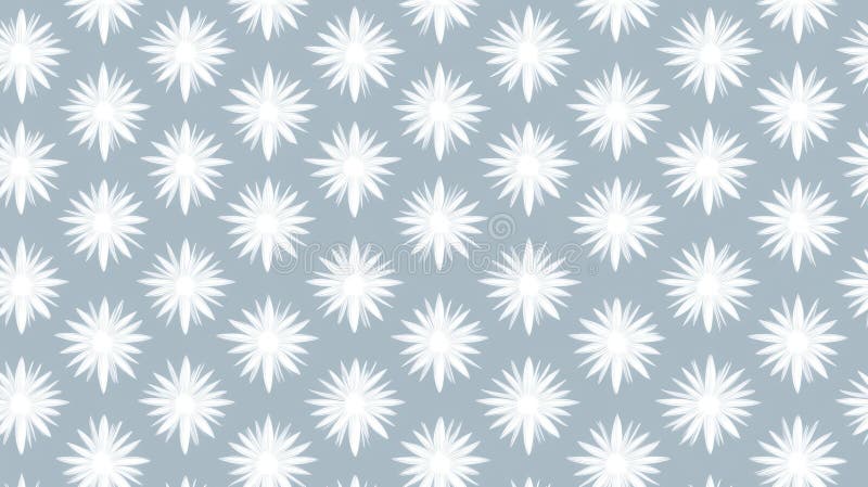 White Starburst Patterns Evenly Spaced on Soft Blue Background Create ...