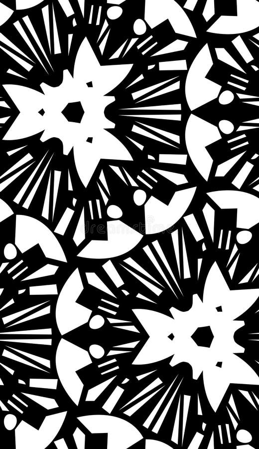 White Starburst Repeating Pattern Stock Illustration - Illustration of ...