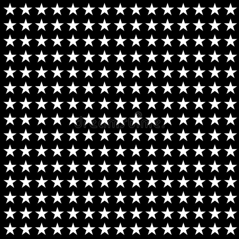 White Stars on Black Background Stock Illustration - Illustration of ...