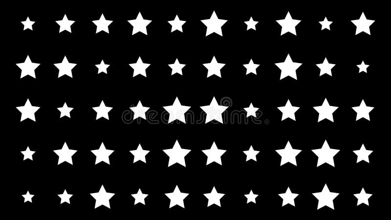 50 White Stars on a Black Background, 4k Looping Animation Stock ...