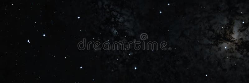White Stars on Black Empty Space Universe Void Panoramic Wide Angle Ai ...