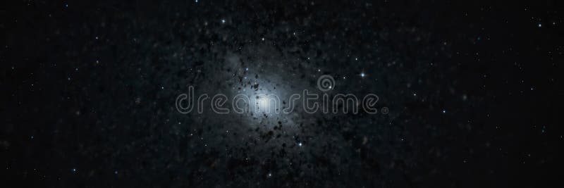 White Stars on Black Empty Space Universe Void Panoramic Wide Angle Ai ...