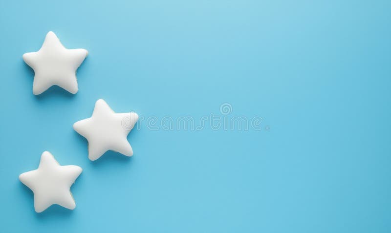 White Stars on Blue Background, Minimalistic Design, Three Stars ...