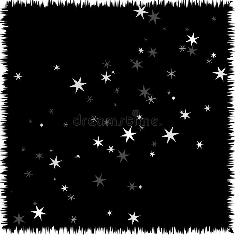 White Stars are Scattered on Black Fabric Stock Illustration ...