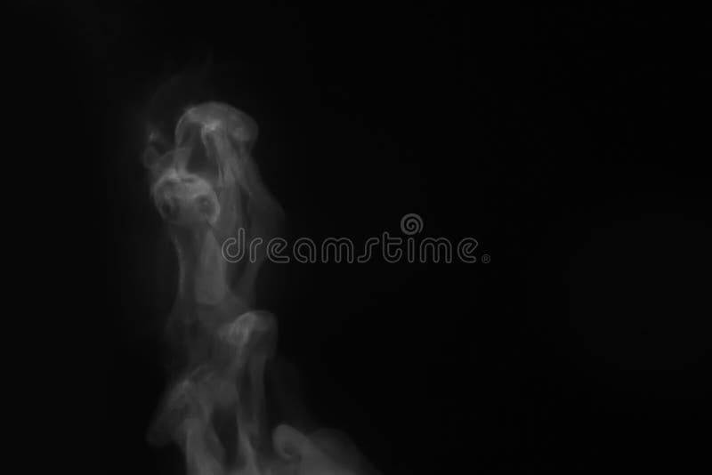 White Steam in Air Against Black Background Stock Photo - Image of ...