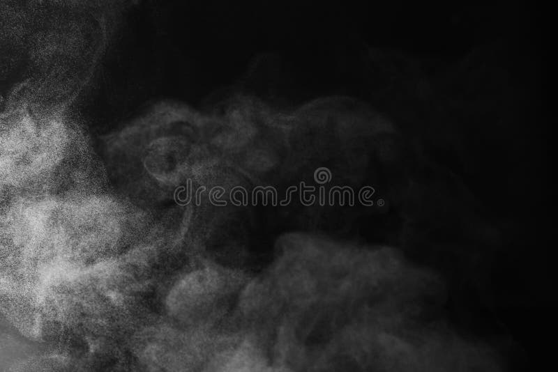 White Steam in Air Against Black Background Stock Image - Image of boil ...