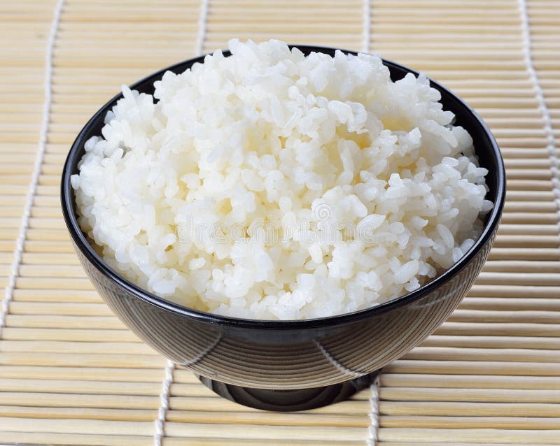 White steamed rice in bowl stock image. Image of oriental - 63334833