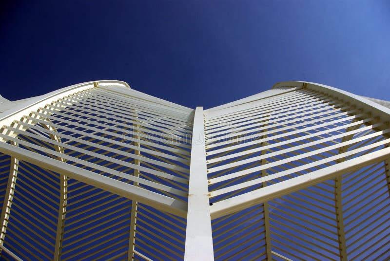 White Steel Structure stock photo. Image of building - 13305394