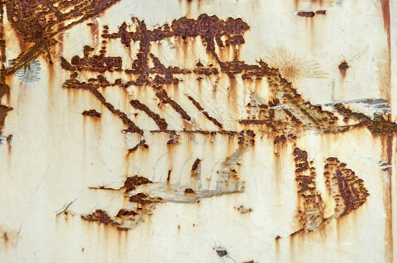 White Steel Surface with Rust and Scratches Stock Photo - Image of ...