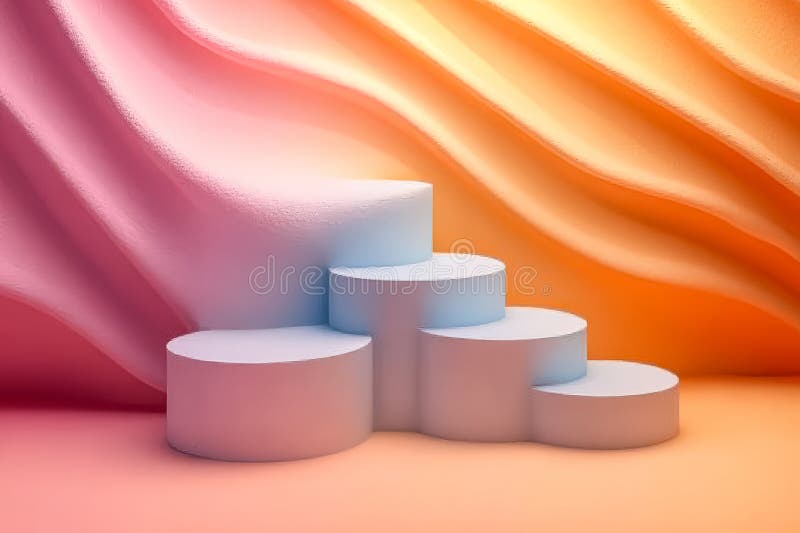 White Step Stool with a Pink Background Stock Photo - Image of blue ...