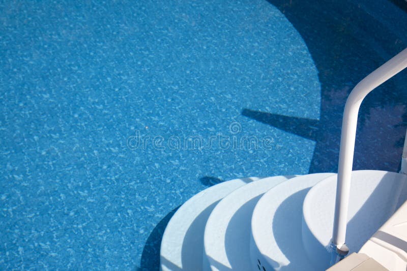 Swimming Pool Steps and Rail Stock Photo - Image of home, design: 157706028