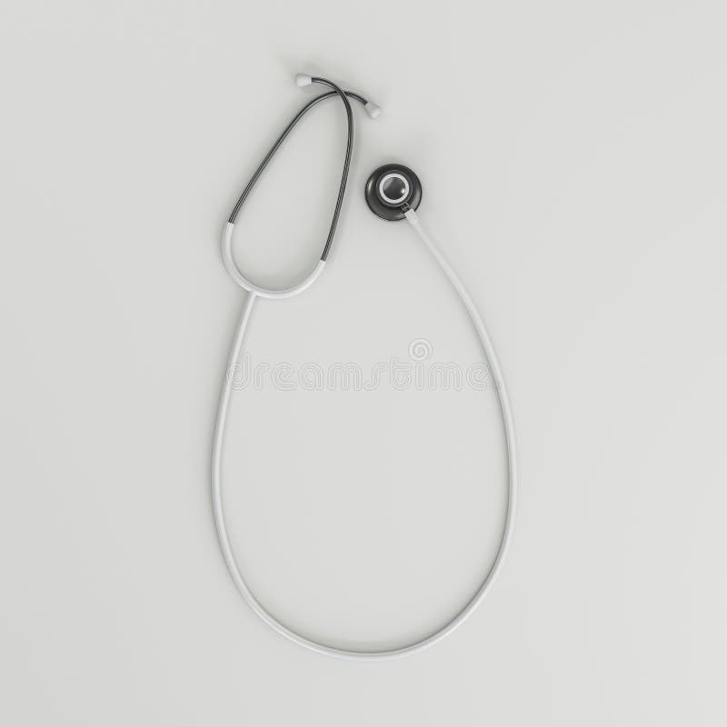 White stethoscope stock illustration. Illustration of illness - 199587746