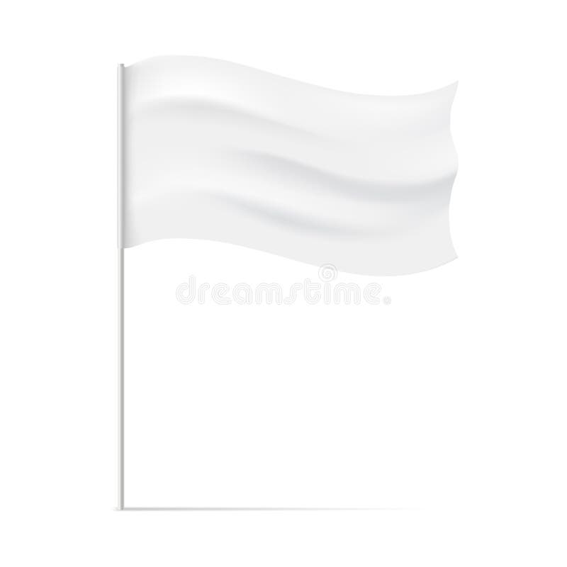 White stick flag stock vector. Illustration of pillar - 241932924