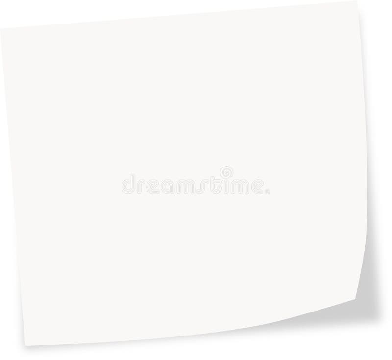 White Stick Note on a White Background Stock Illustration ...