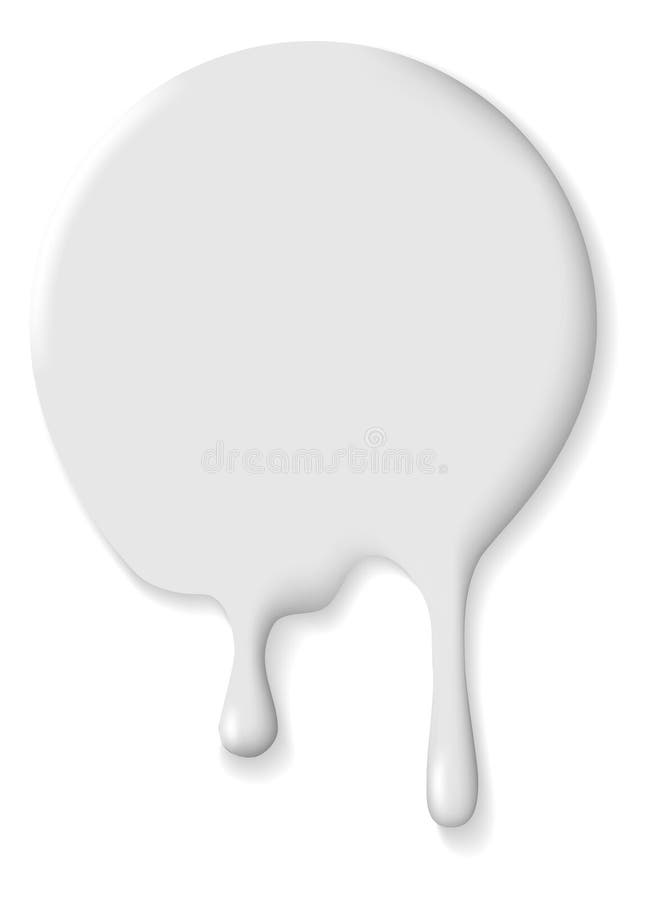 White Sticker Dripping. Label Paint Melted Flow Stock Vector ...