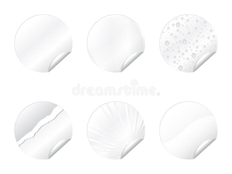 White stickers stock vector. Illustration of circle, gradient - 10235911