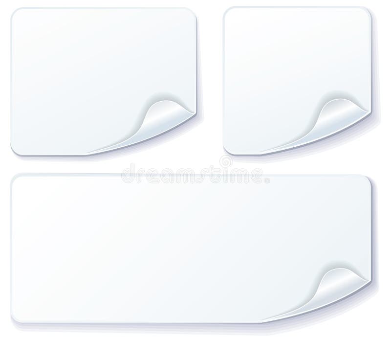 White stickers stock vector. Illustration of blank, card - 9194523