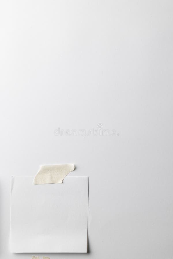 White Sticky Memo Note with Copy Space on White Background Stock Photo ...