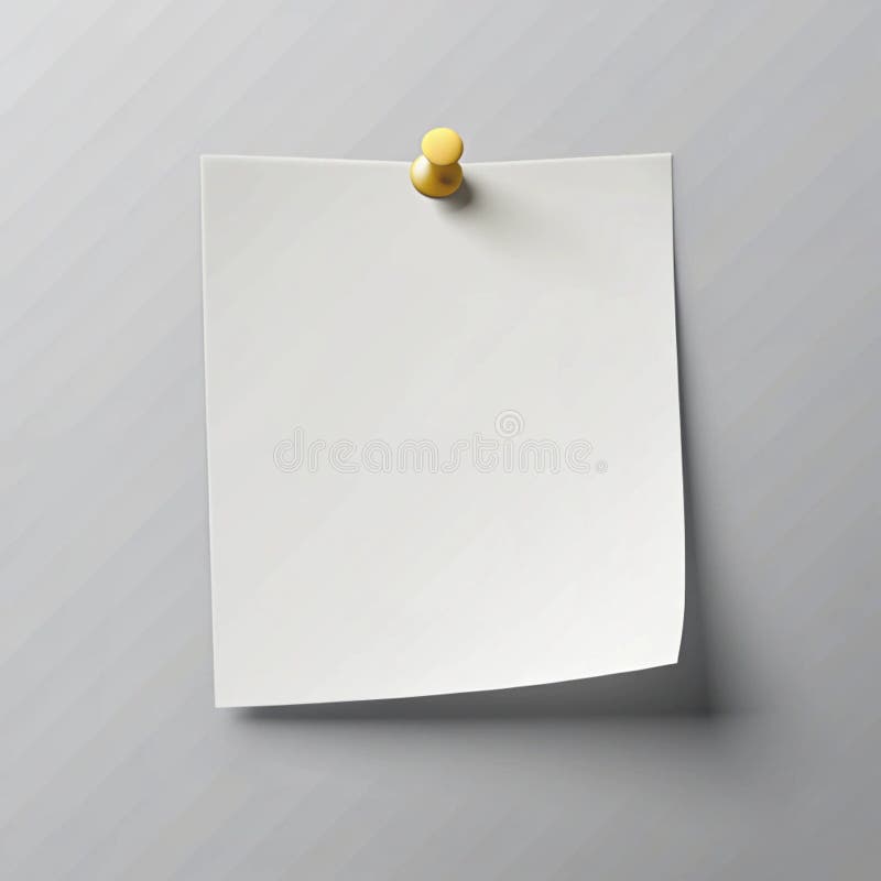 White Sticky Note Isolated on Grey Background Stock Illustration ...