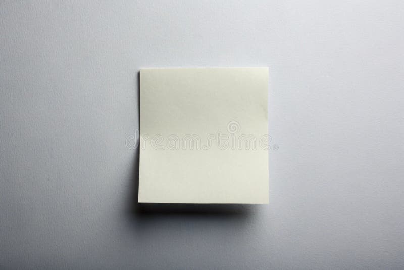White Sticky Note Isolated on Grey Background Stock Illustration ...