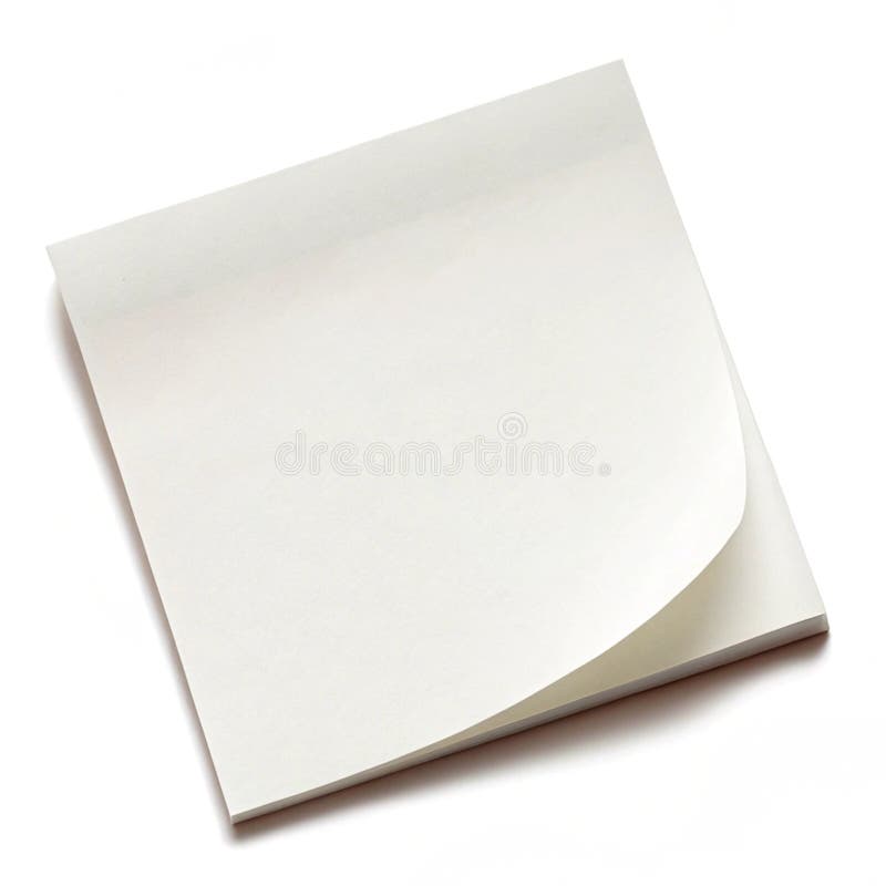 White Sticky Note Isolated on Transparent Background Stock Illustration ...