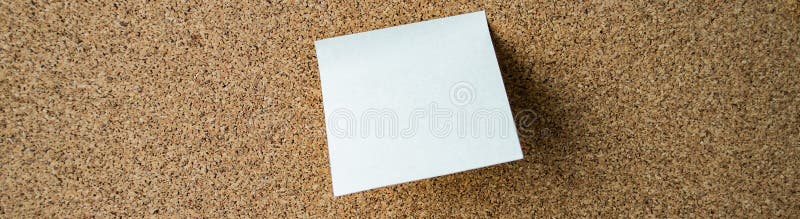 White Sticky Note Paper on a Cork Board. Copy Space Stock Photo - Image ...
