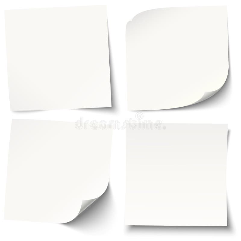 White Sticky Note with Red Pin and Shadow on Transparent Background ...