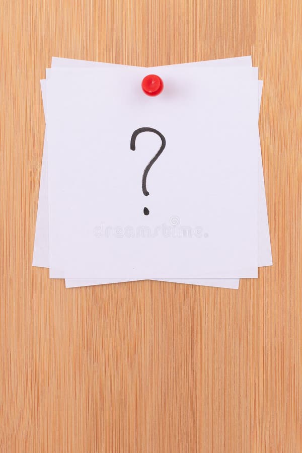 White Sticky Note Pinned To the Wooden Message Board Stock Image ...