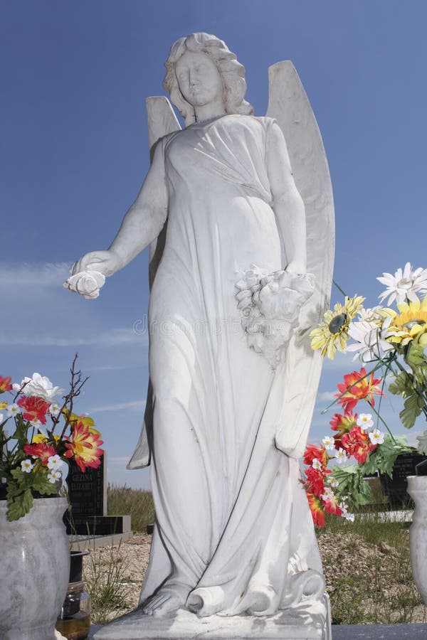 White stone angel stock photo. Image of white, stone - 13405794