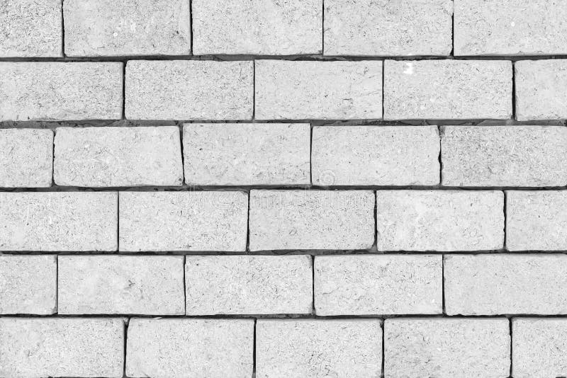 White Stone Brick Wall Pattern and Background Seamless Stock Image ...