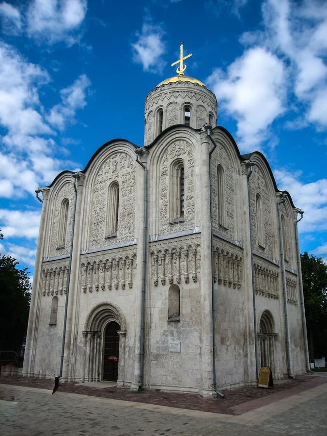 White Stone Church, Vladimir, Russia Stock Photo - Image of daylight ...