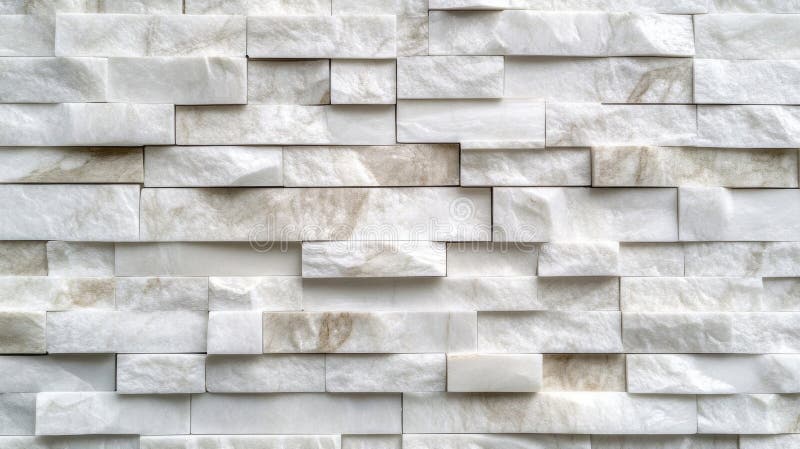 White Stone Cladding Creates Texture and Elegance in the Interior Space ...