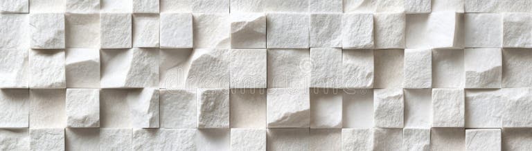 White Stone Cube Wall Texture, 3D Panel Design, Interior Design Stone ...