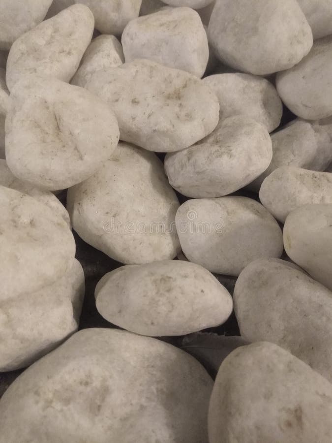 White Stone Double Polish Stone Beach Stone Gravel White Stone Stock ...